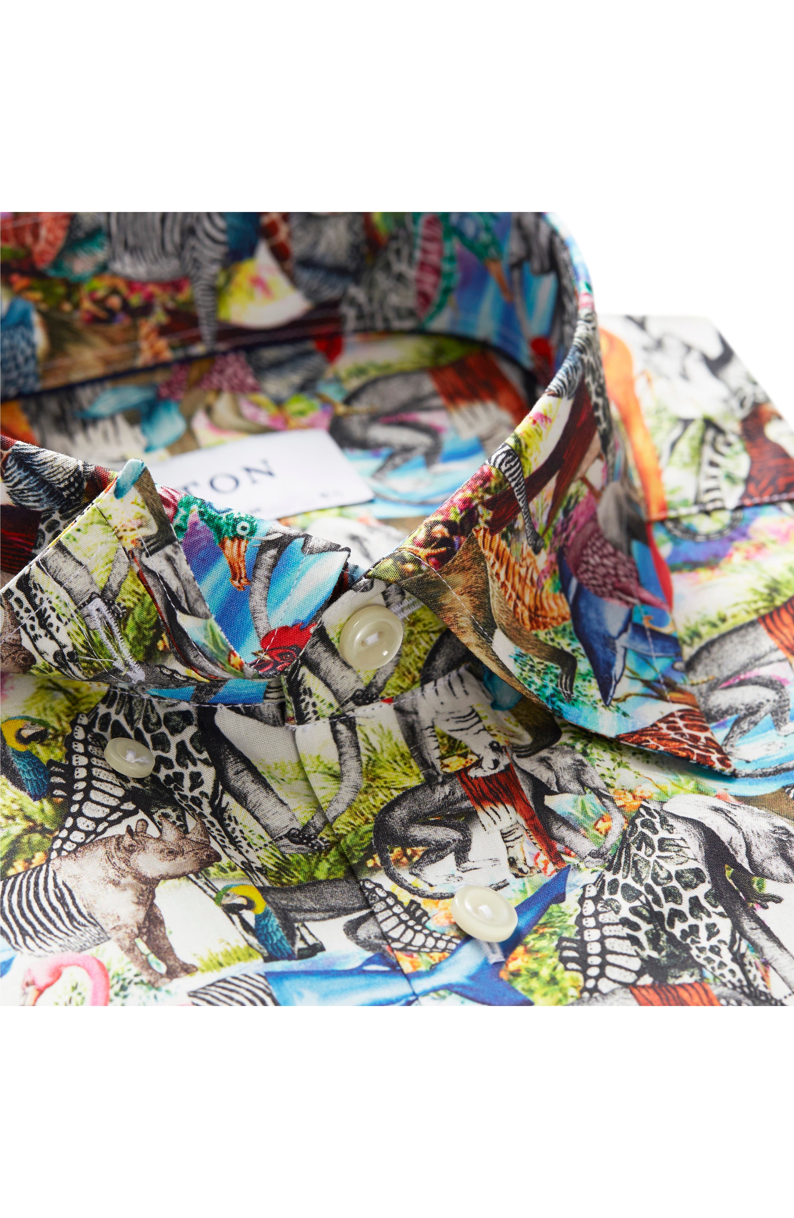 Eton Animal Print Super Slim Fit Dress Shirt | Nordstromrack