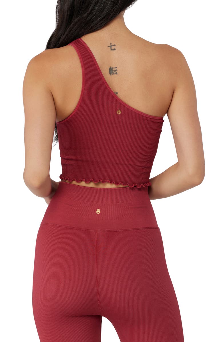 Spiritual Gangster Luna One-Shoulder Seamless Crop Tank Top | Nordstromrack