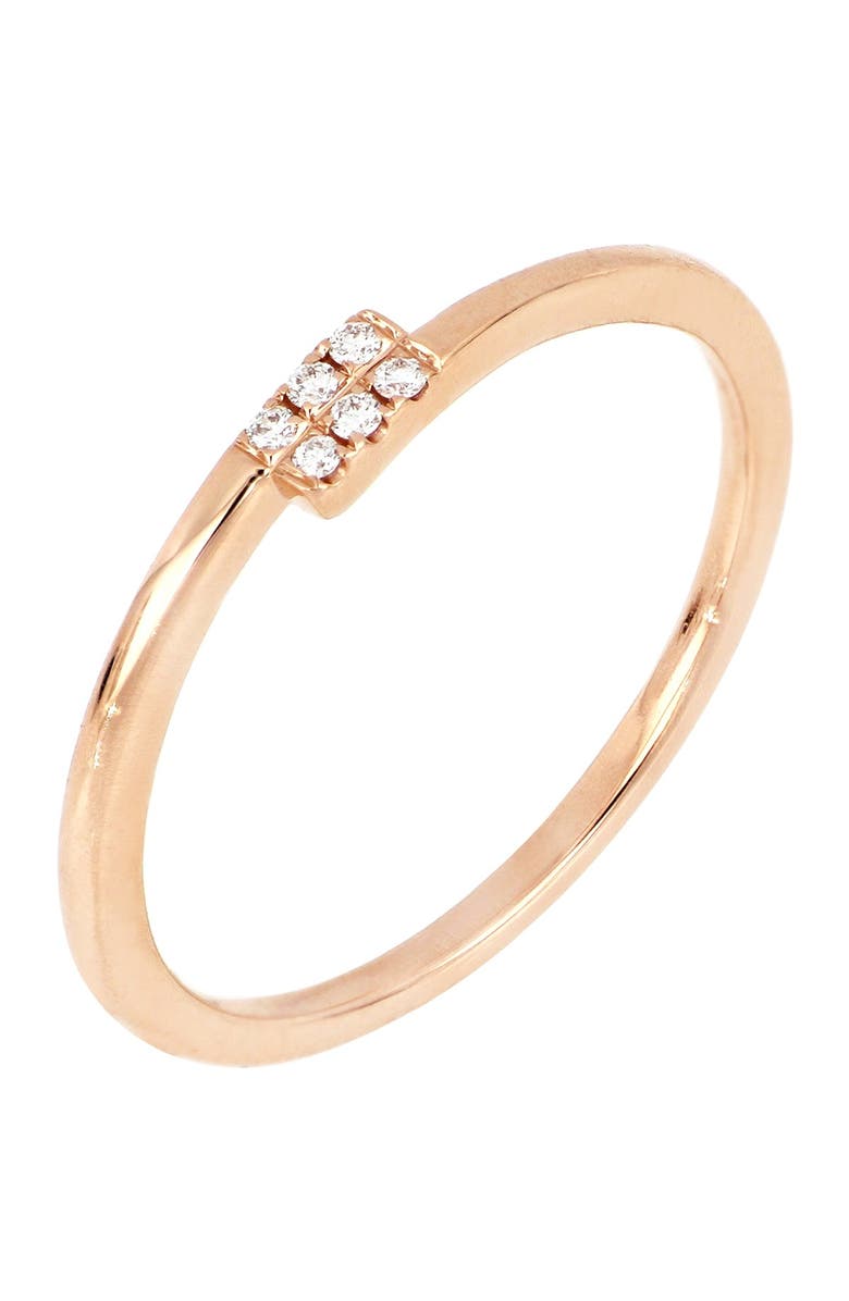 Bony Levy 18K Rose Gold Diamond Overlap Stackable Ring - 0.02 ctw ...
