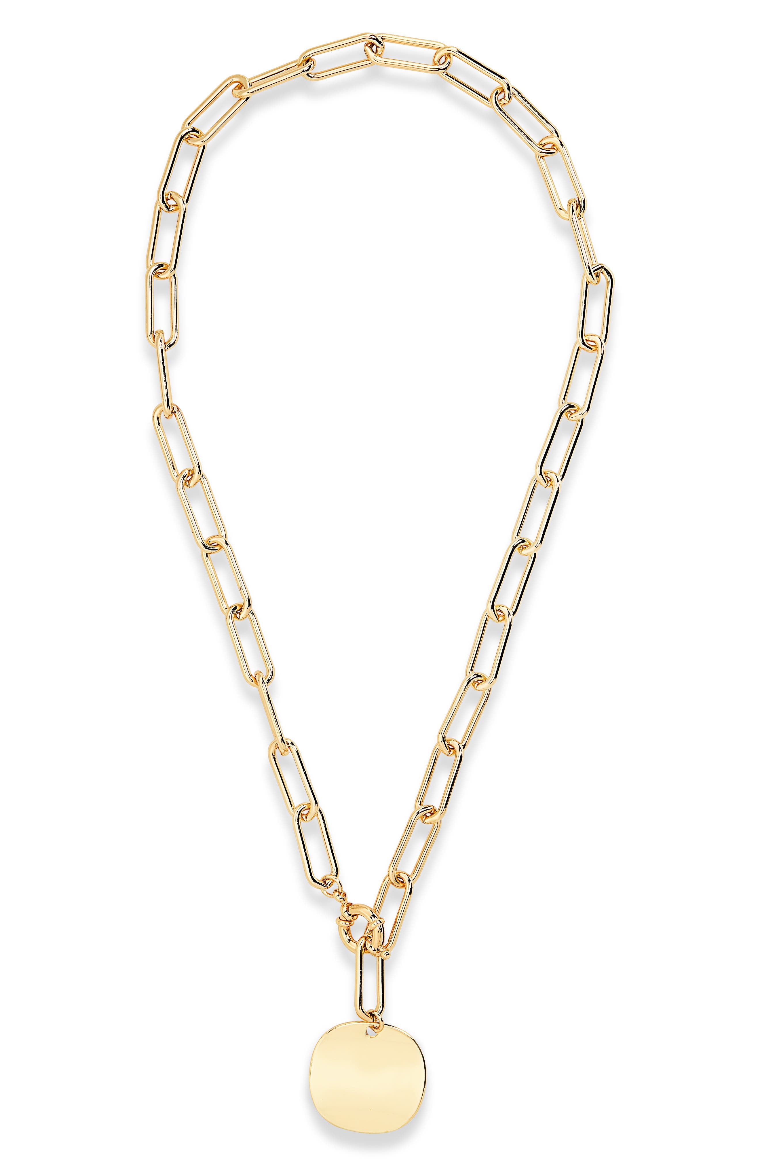 Nordstrom Paper Clip Chain Pendant Necklace | Nordstrom