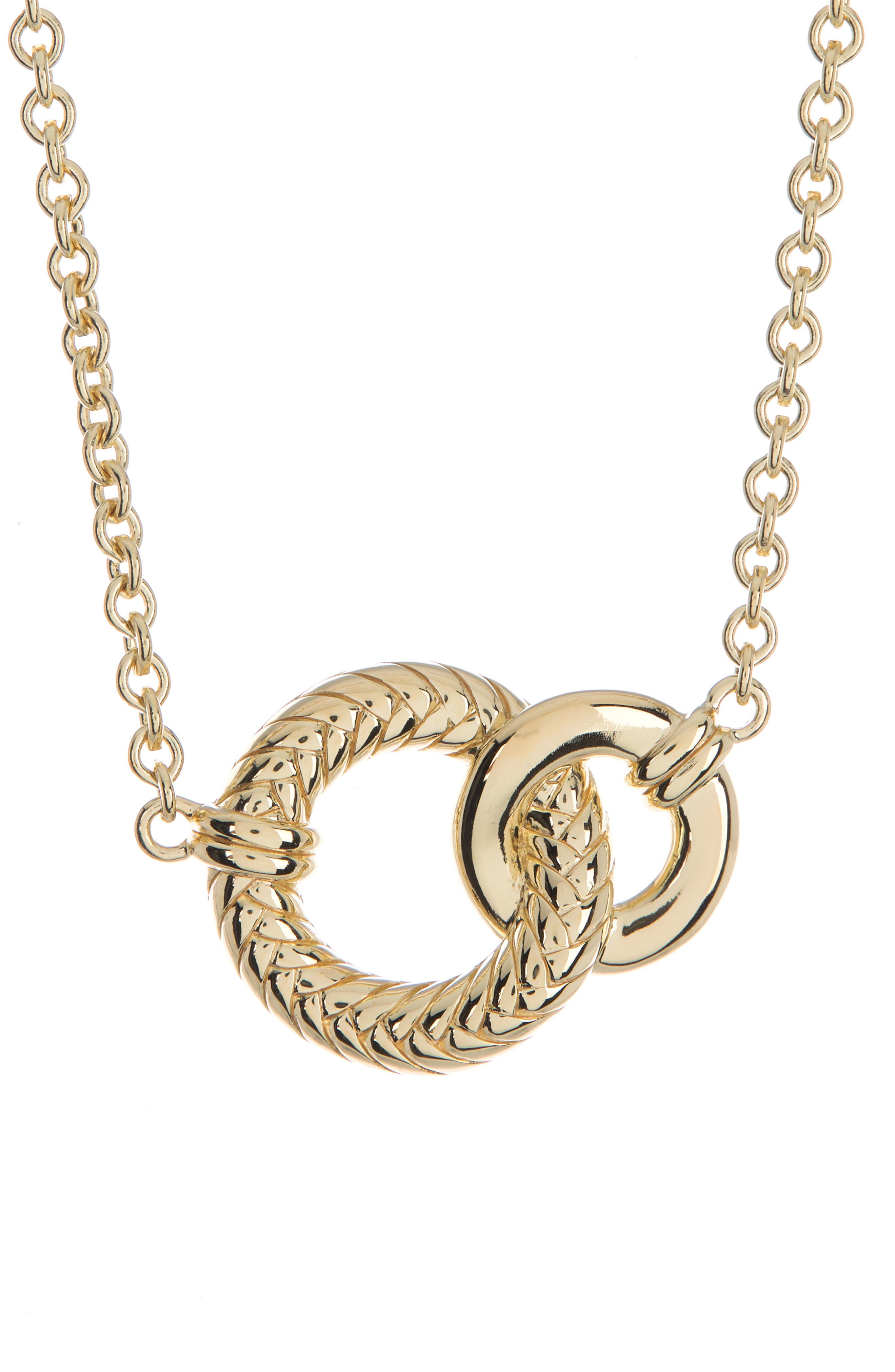 Judith Ripka 14k Gold Clad Double Loop Pendant Necklace | Nordstromrack