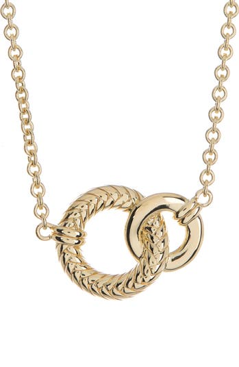 Judith Ripka 14k Gold Clad Double Loop Pendant Necklace | Nordstromrack