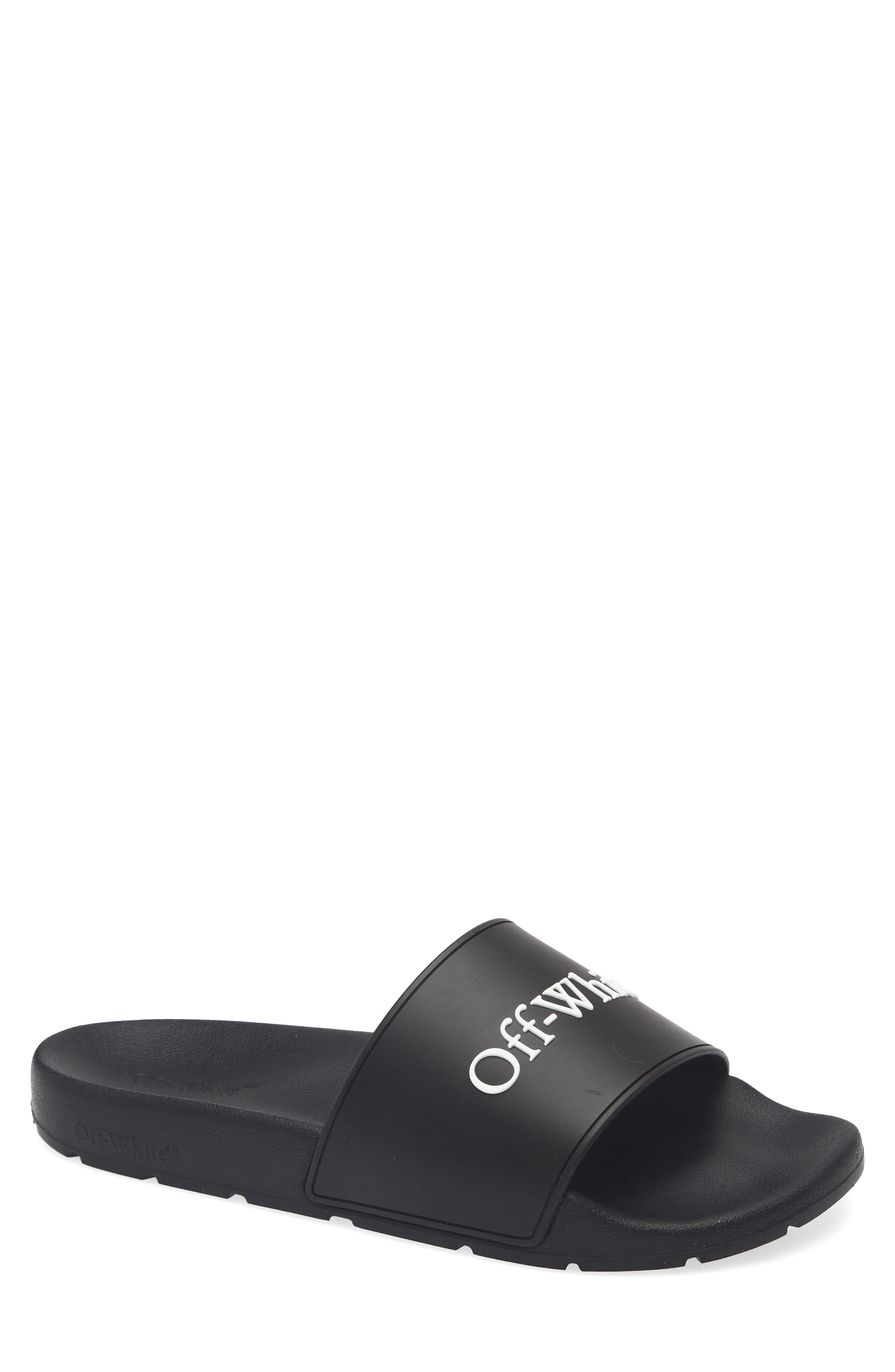 Off-White Bookish Logo Slide Sandal (Men) | Nordstromrack