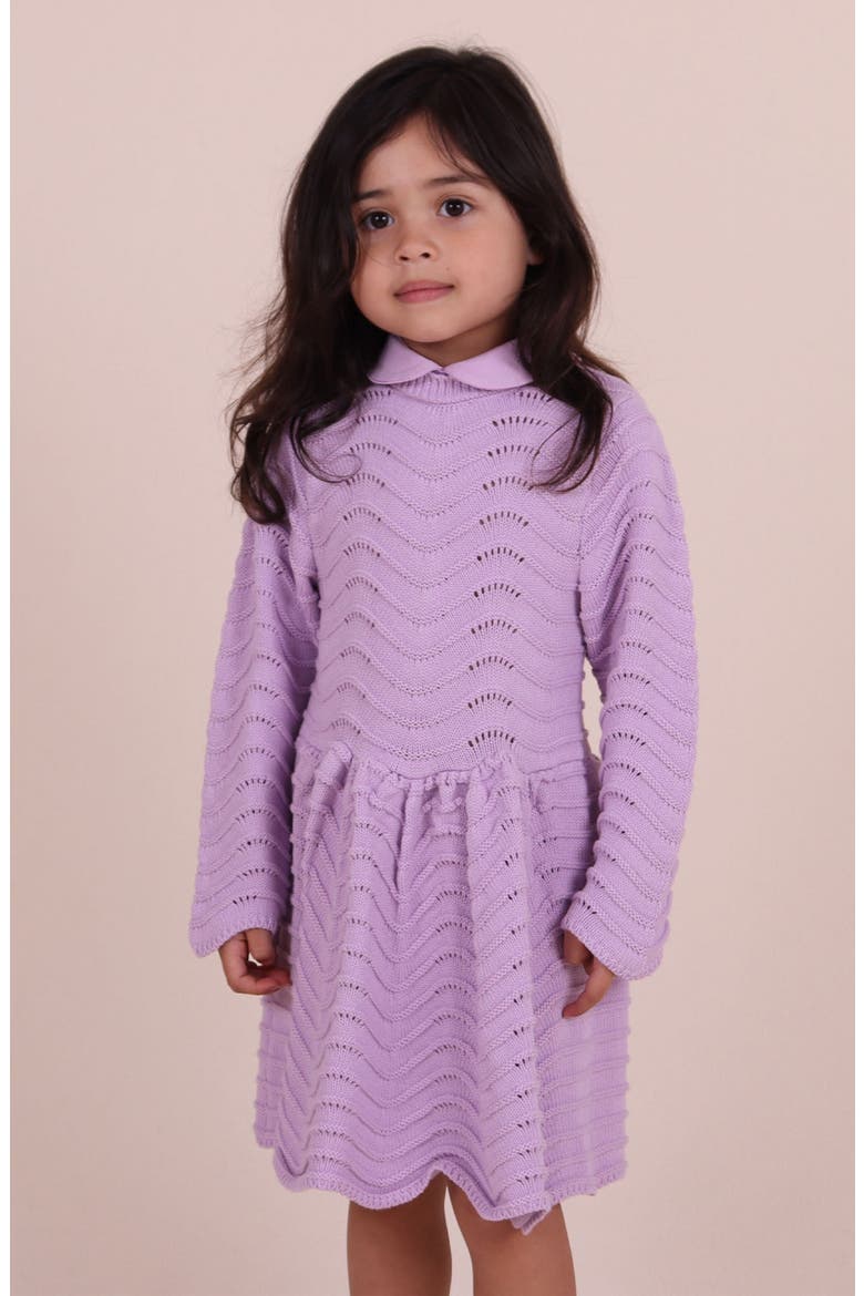 Kids' Peter Pan Collar Knit Dress (Women) | Nordstromrack