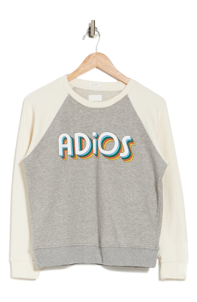 MOTHER 'The Square' Destroyed Graphic Pullover Sweatshirt | Nordstromrack