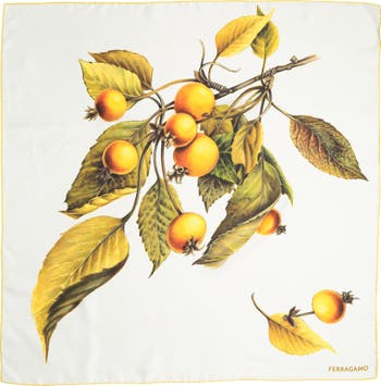 FERRAGAMO Persimmon Square Silk Scarf | Nordstrom