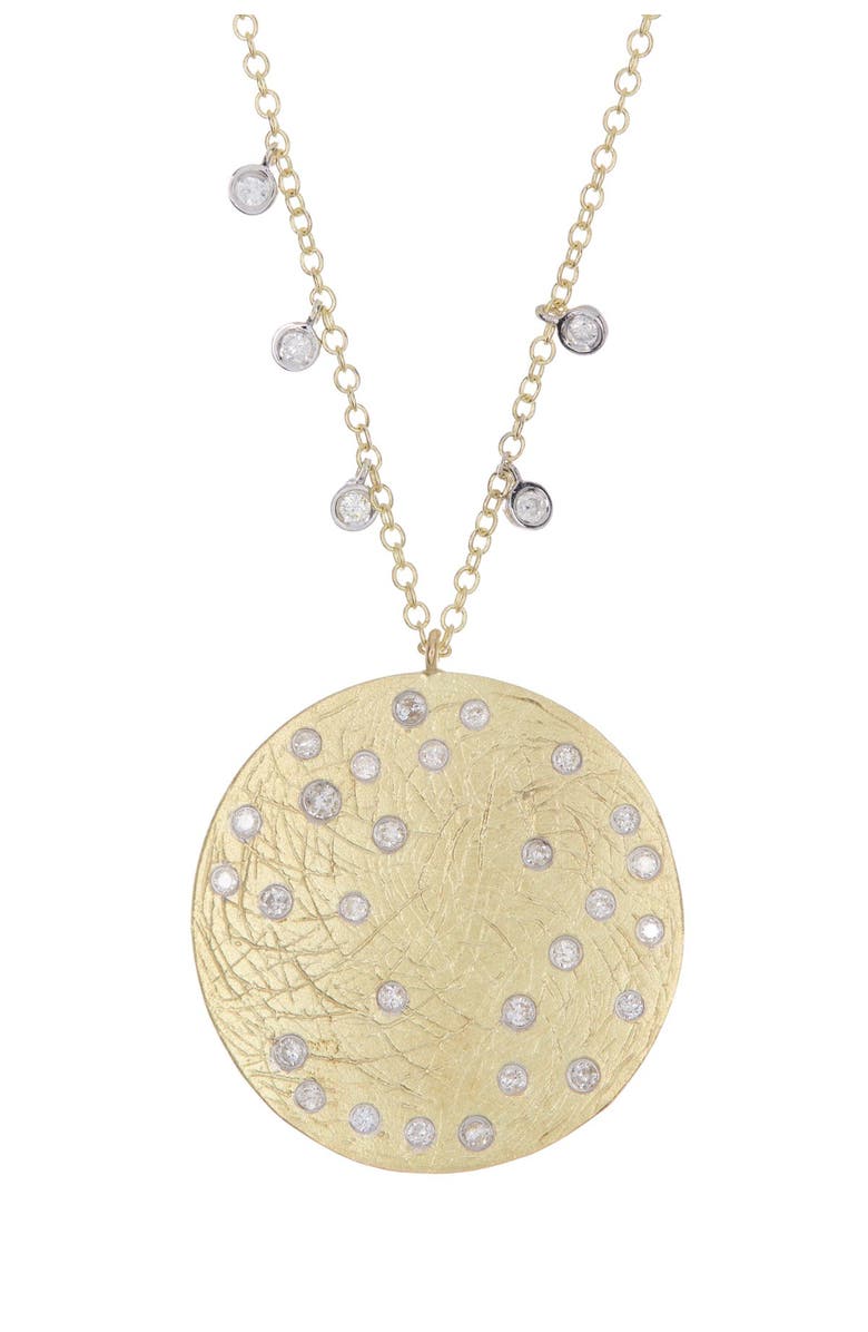 Meira T 14K Yellow Gold Diamond Disc Pendant Necklace | Nordstromrack