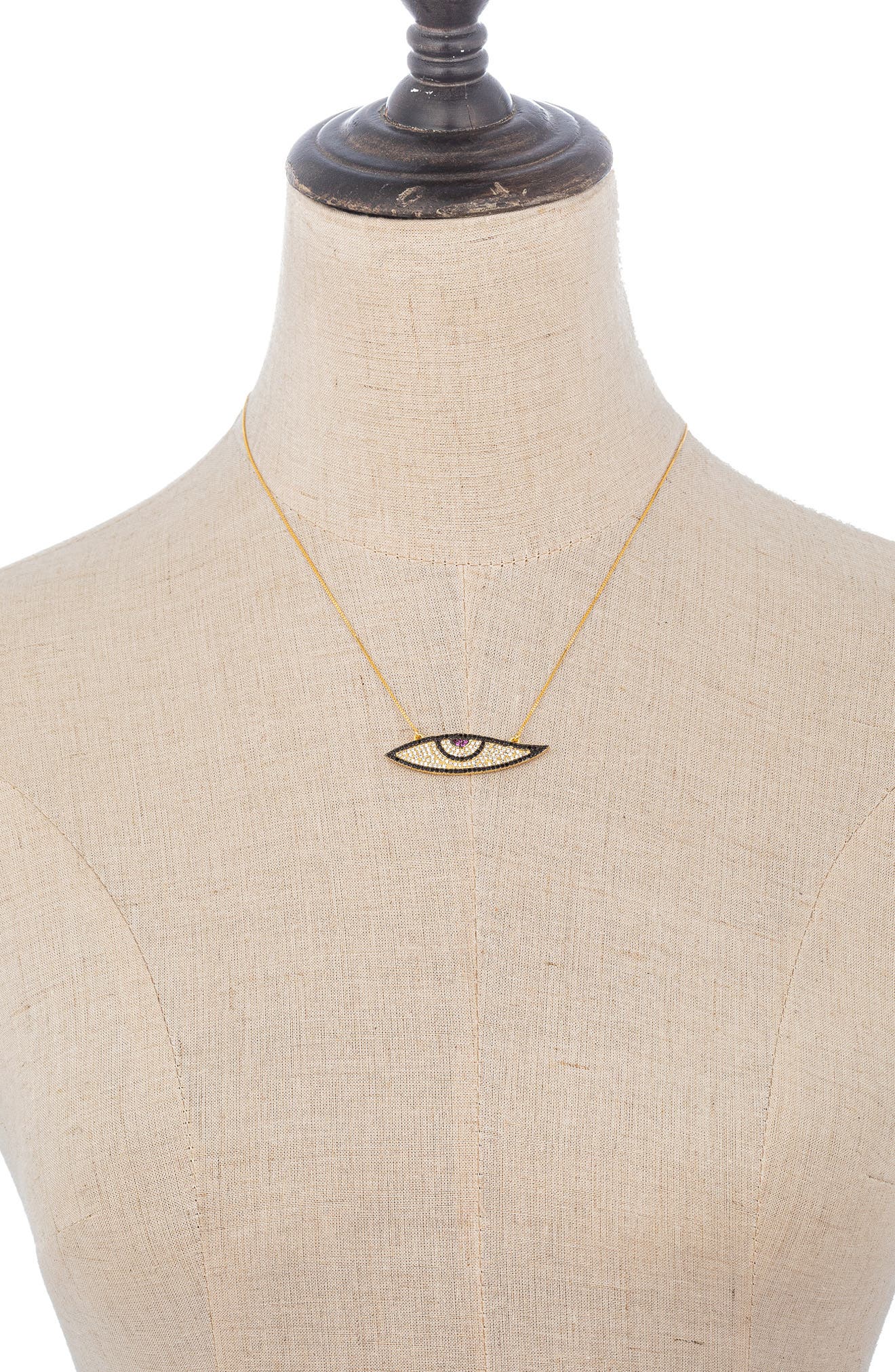 EYE CANDY LOS ANGELES 18K Gold Plated Sterling Silver Chain Pavé CZ ...