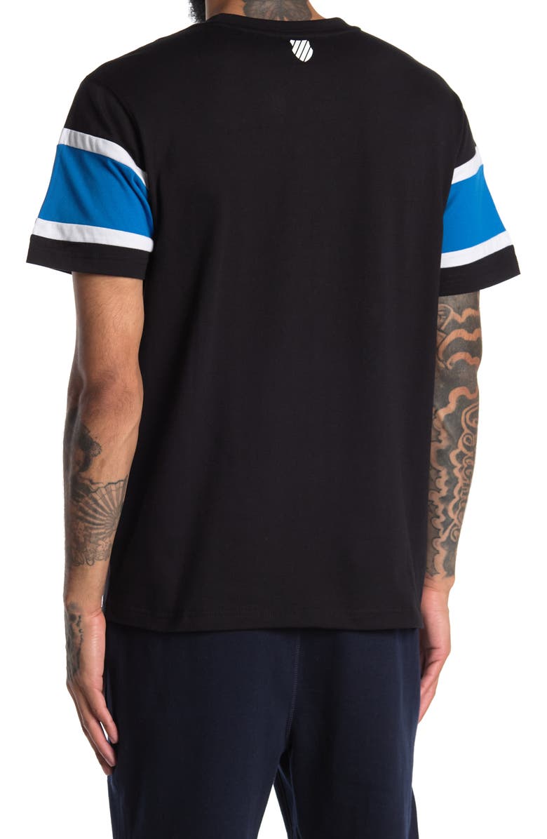 K-Swiss Contrast Stripe Crew Neck Logo T-Shirt | Nordstromrack
