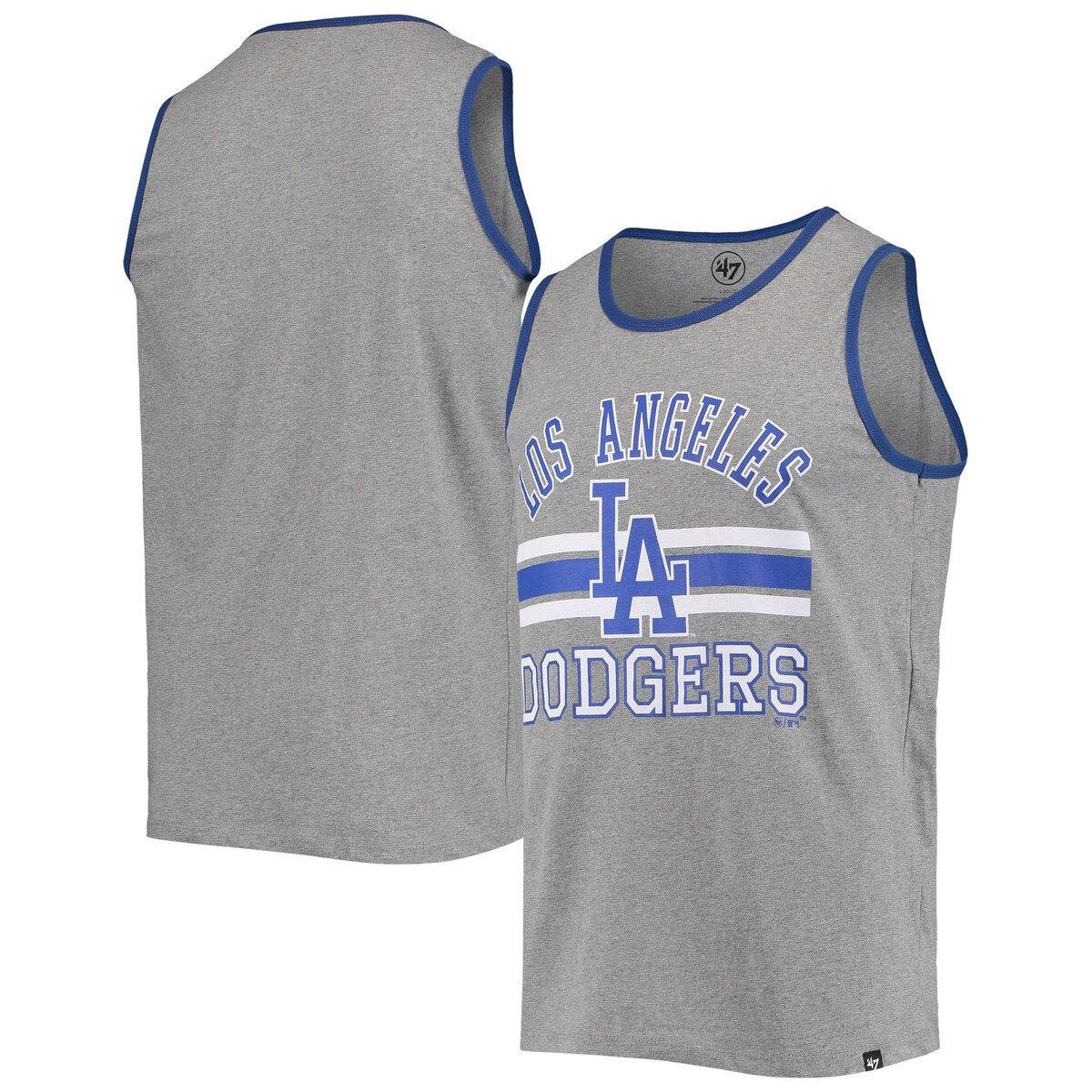 '47 Men's '47 Heathered Gray Los Angeles Dodgers Edge Super Rival Tank ...