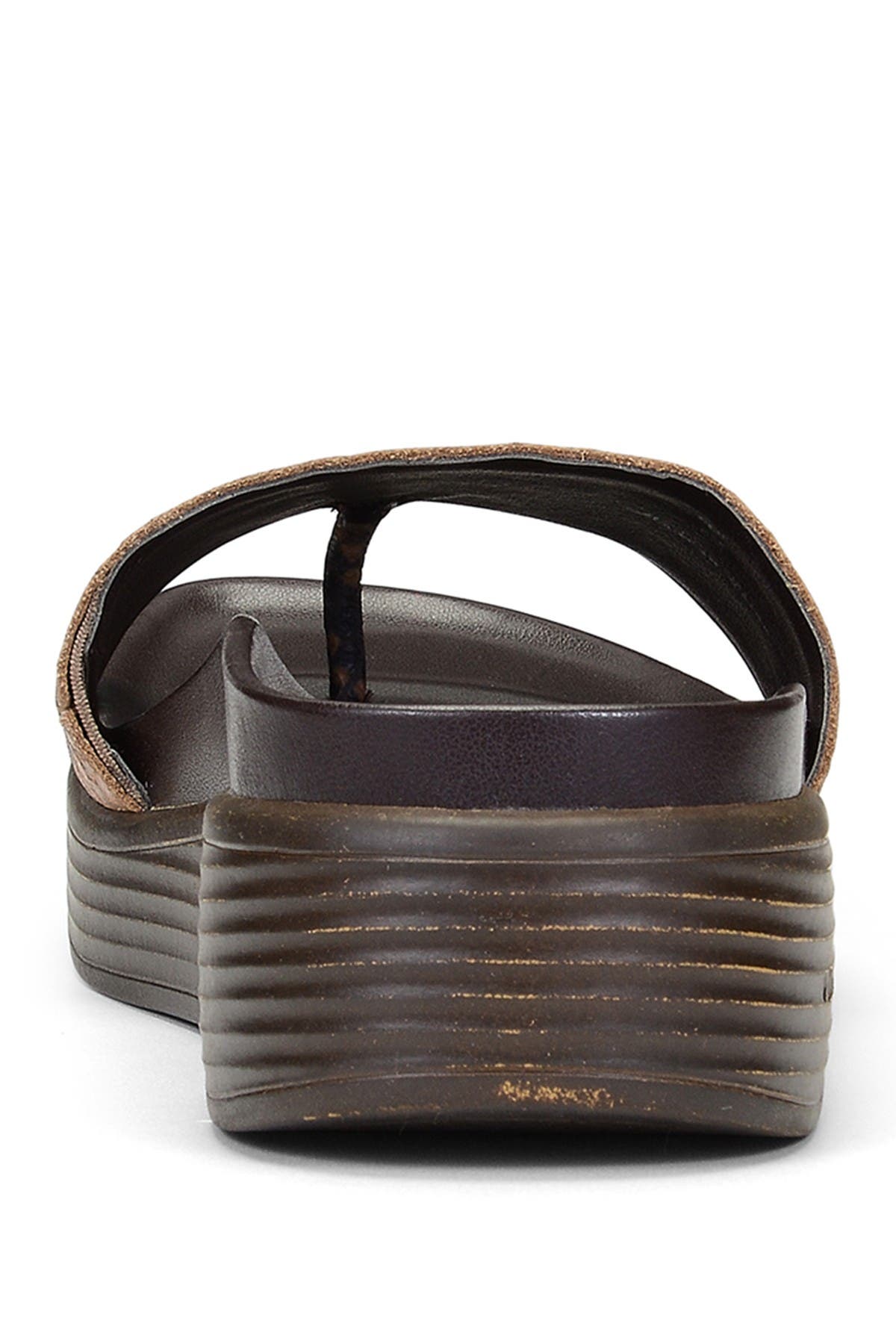 Donald Pliner Fiji Low Wedge Leather Snakeskin Embossed Slide Sandal ...