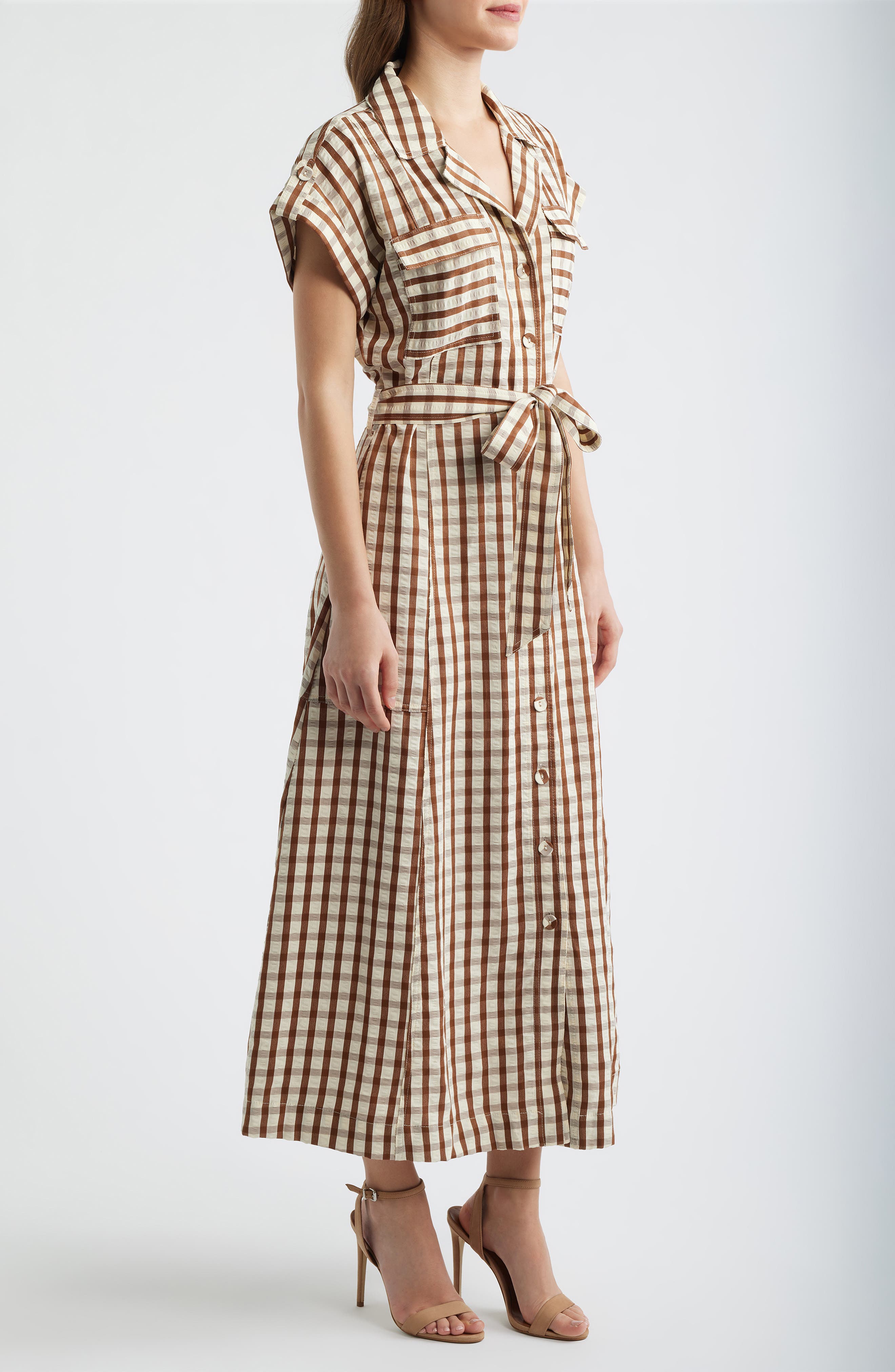 Brave+True Portia Stripe Maxi Shirtdress | Nordstrom