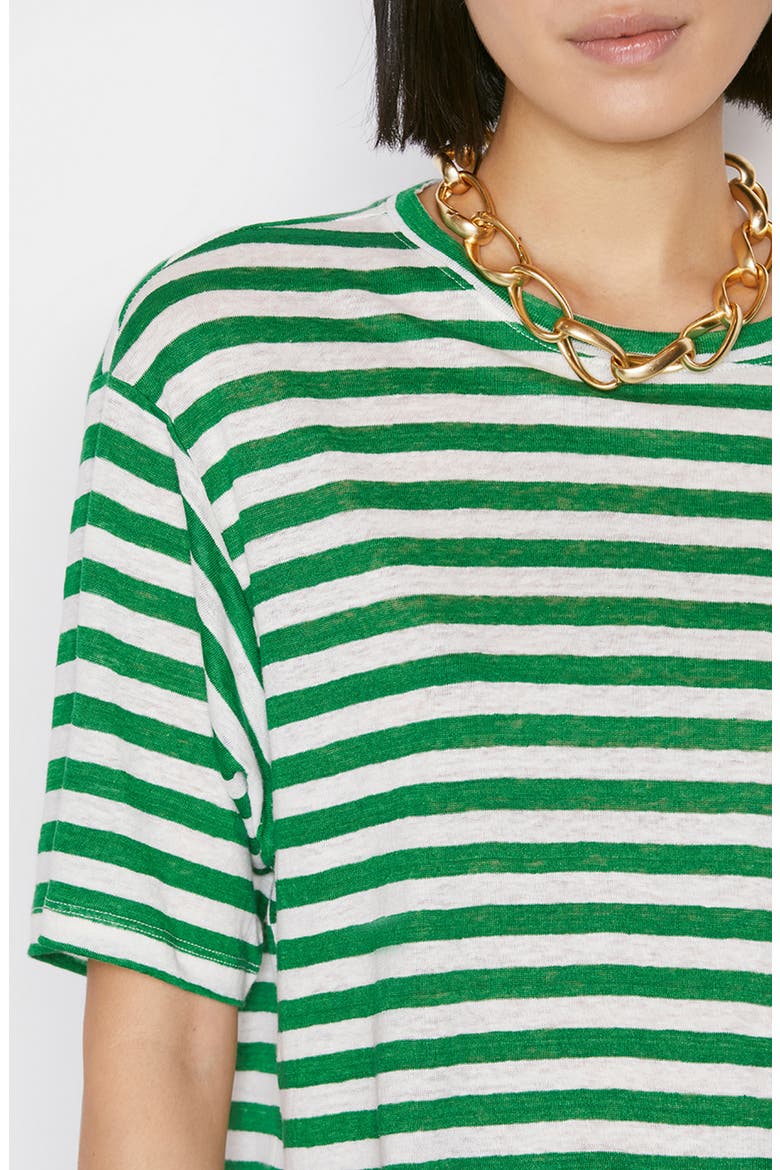 Stripe Boxy Crop Linen Top (Women) | Nordstromrack
