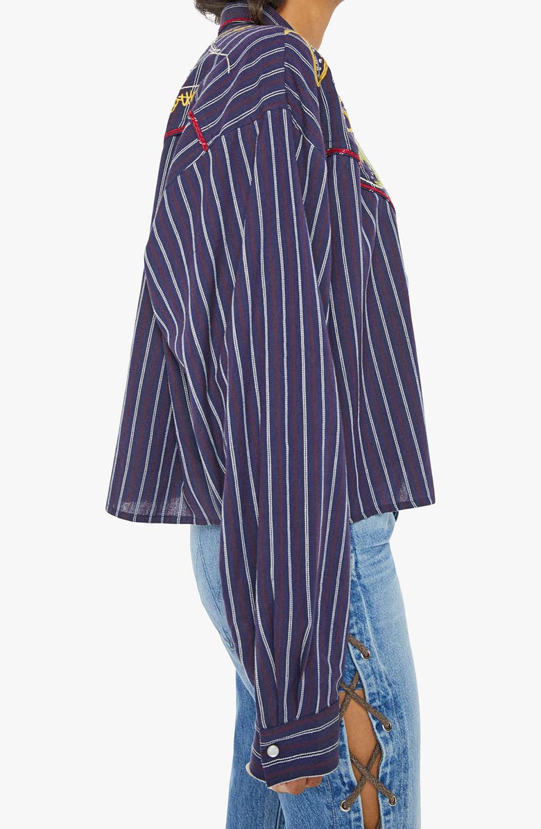 MOTHER The Riding Shotgun Stripe Western Shirt | Nordstromrack