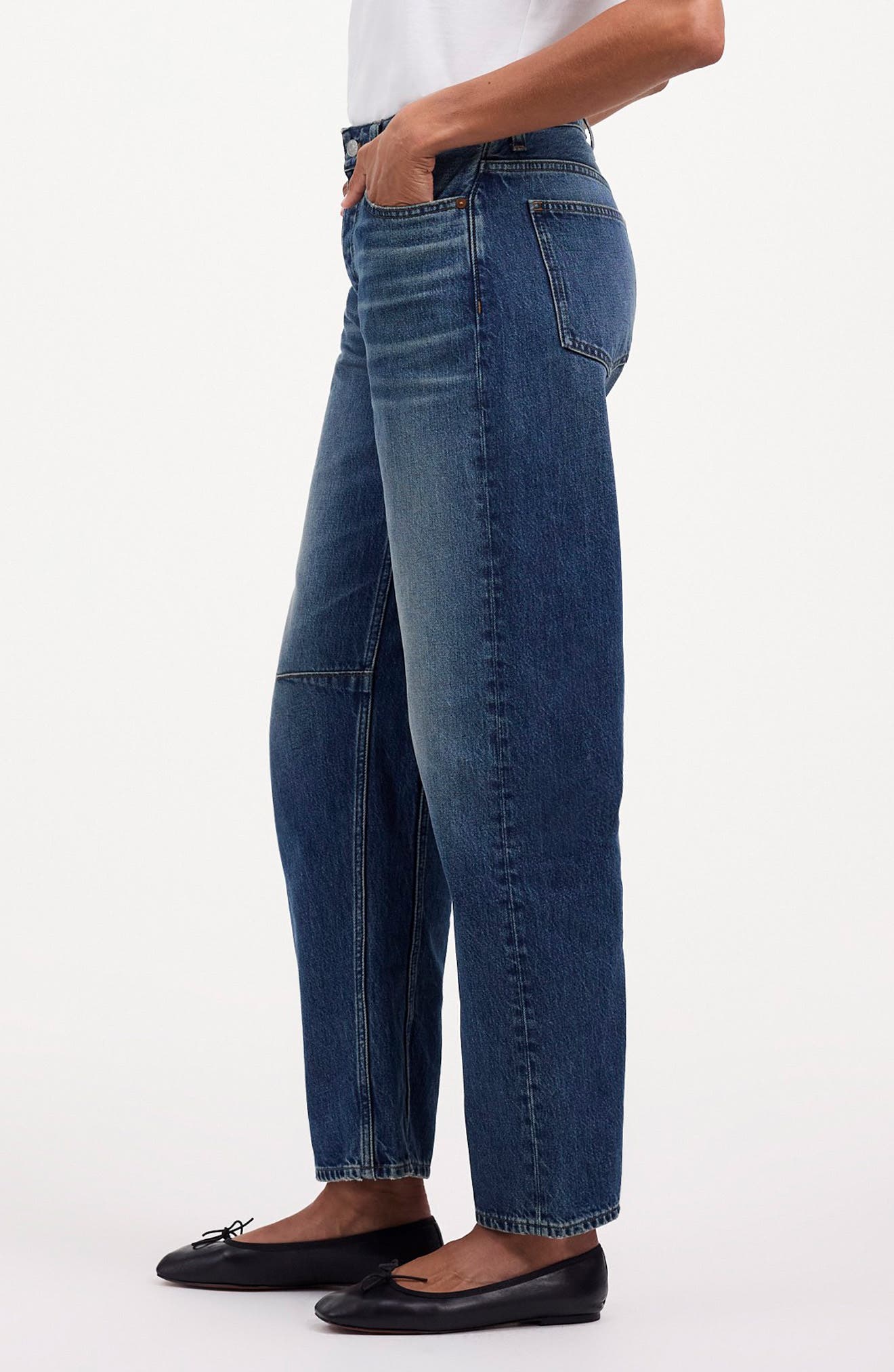 Madewell Darted Barrel Leg Jeans | Nordstrom