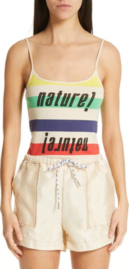 Ganni Stripe Ribbed Tank | Nordstrom