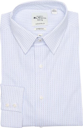 Ben Sherman Blue Diamond Dobby Fineline Dress Shirt | Nordstromrack
