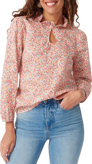 J.Crew Long Sleeve Ruffle Neck Top | Nordstromrack