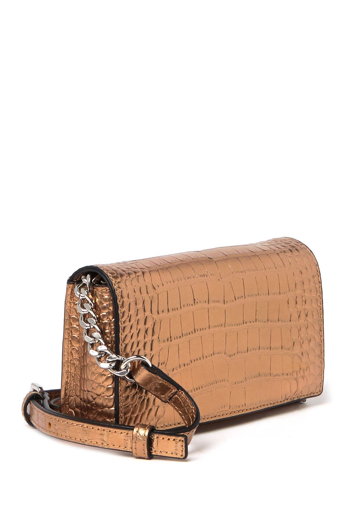 Vince Camuto Bijou Croc Embossed Leather Shoulder Bag | Nordstromrack