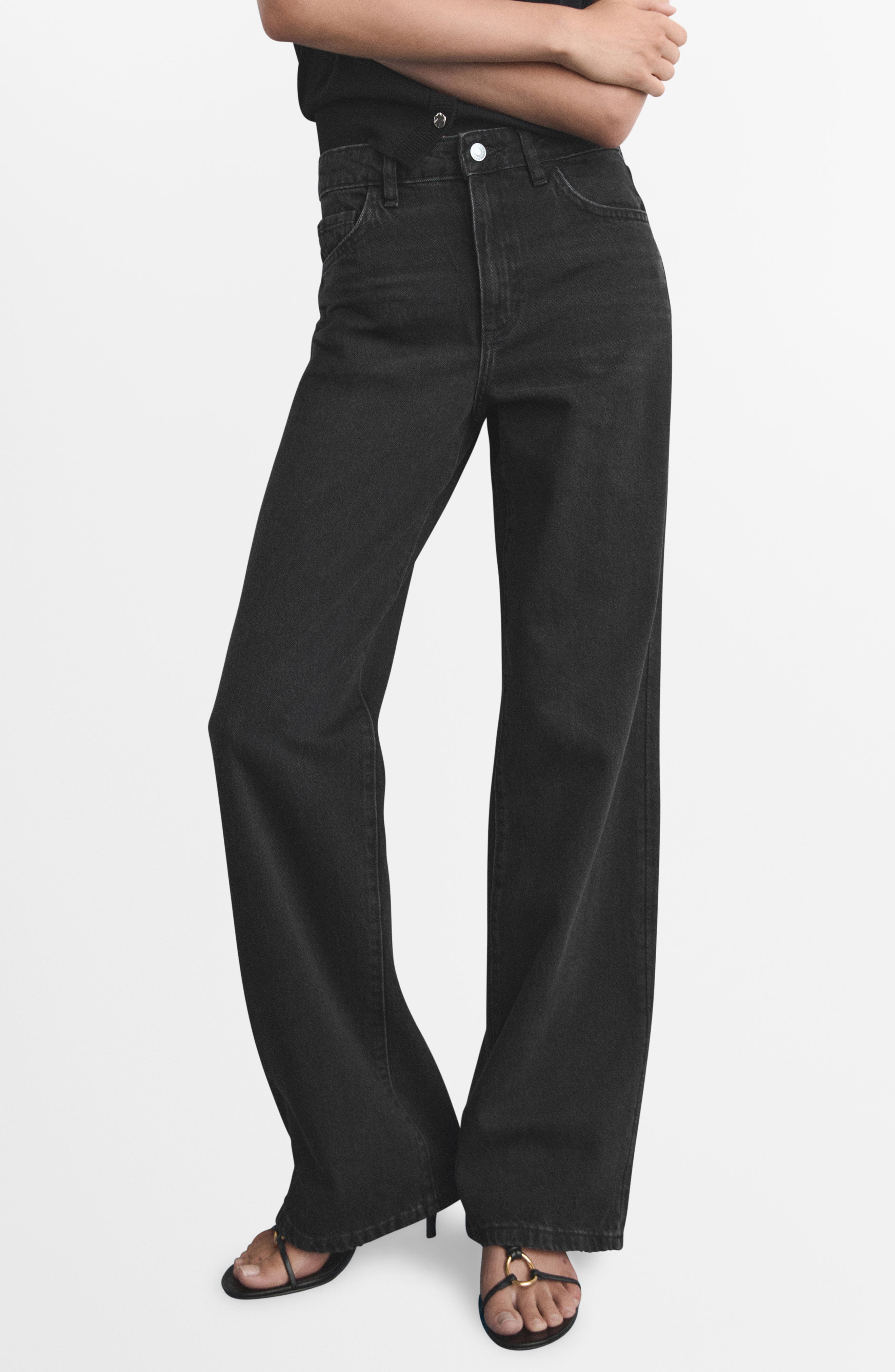 MANGO Danila High Waist Wide Leg Jeans | Nordstrom