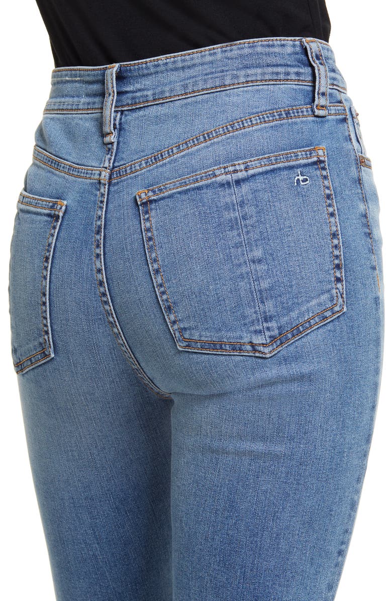 rag & bone Nina High Waist Shorty Crop Flare Leg Jeans | Nordstromrack