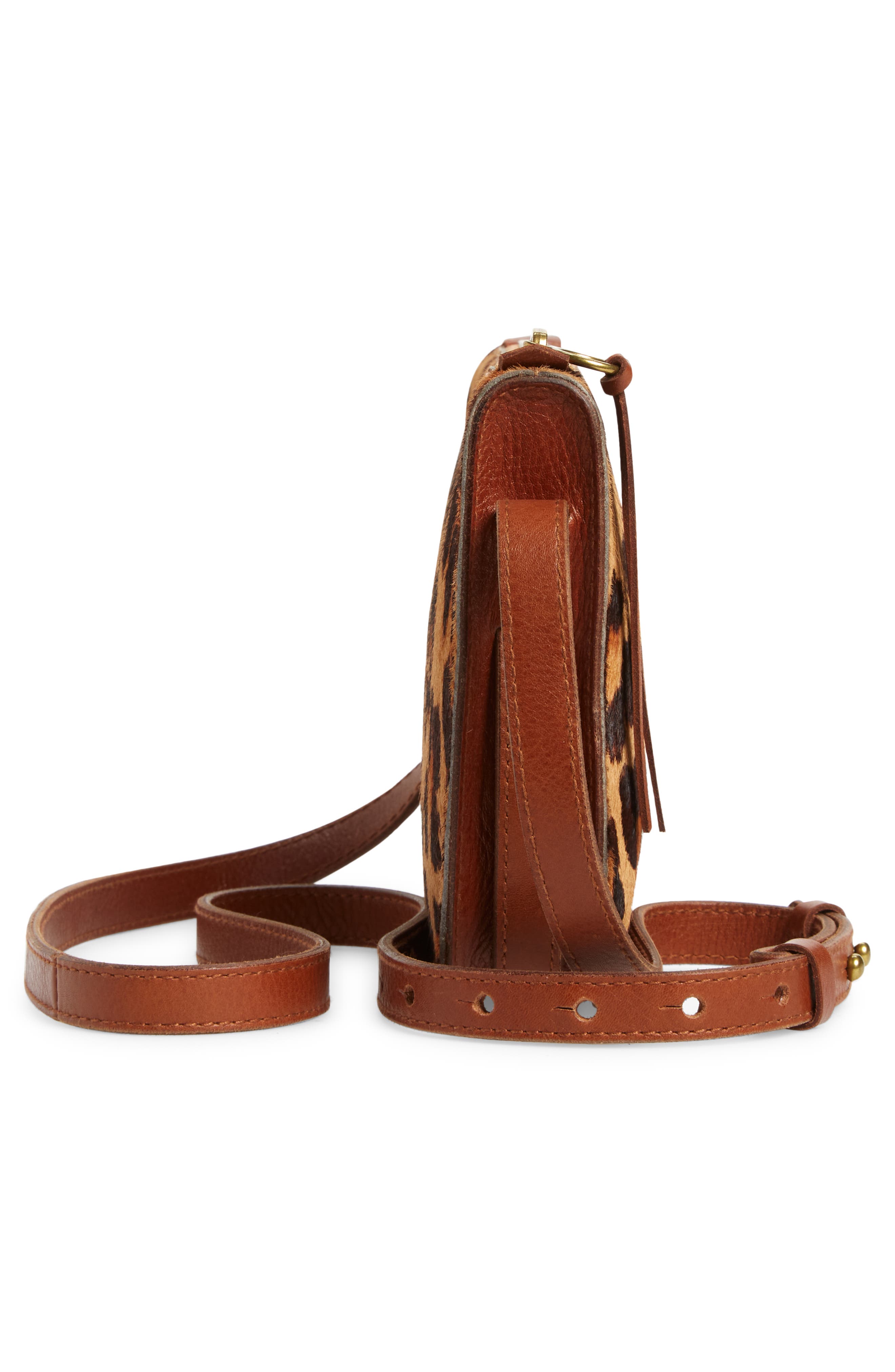 Madewell Simple Leopard Print Genuine Calf Hair Crossbody Bag ...