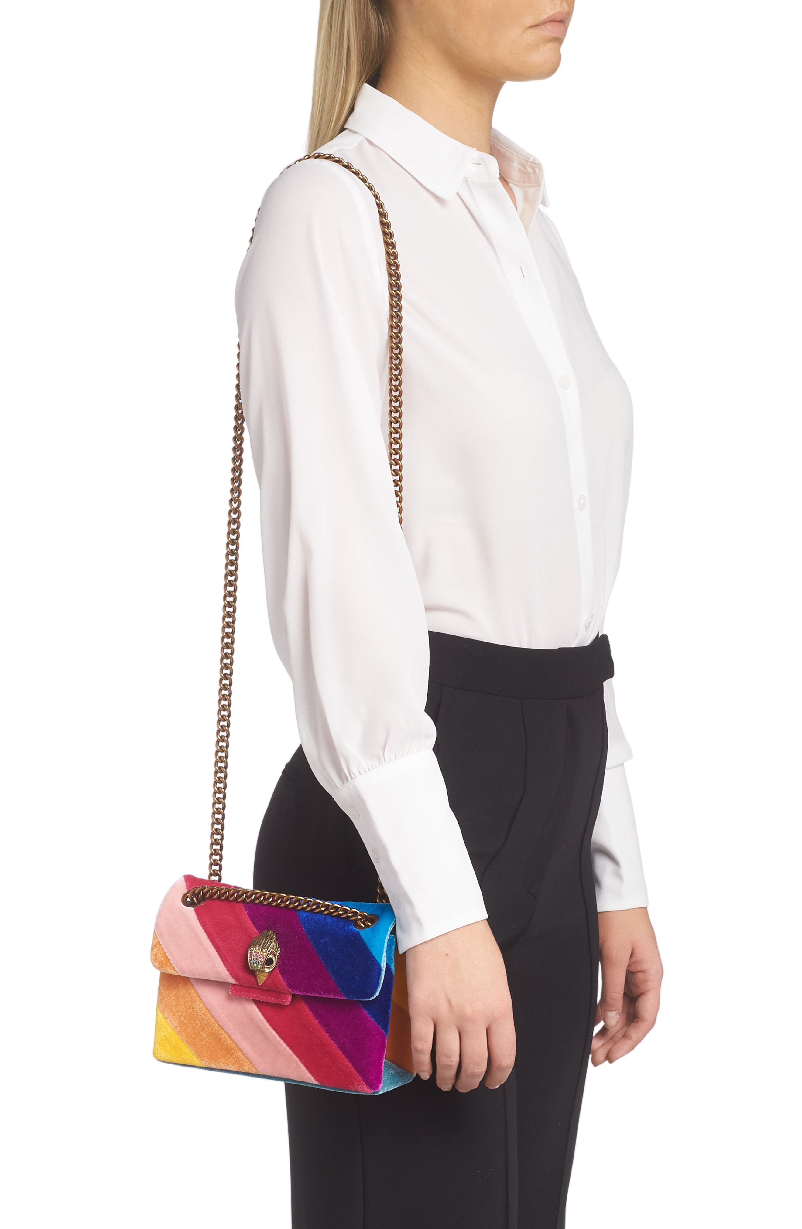 Kurt Geiger London Rainbow Shop Mini Kensington Velvet Bag | Nordstromrack
