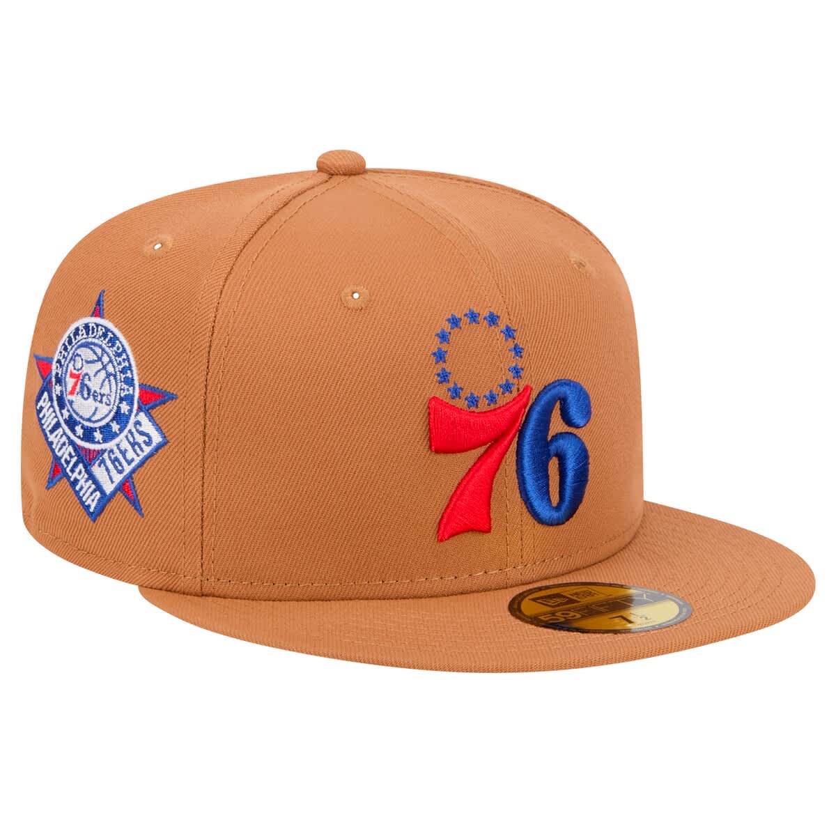 New Era Men's New Era Tan Philadelphia 76ers Color Pack 59FIFTY Fitted ...