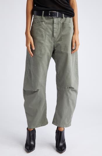 Nili Lotan Shon Crop Stretch Cotton Balloon Pants | Nordstrom