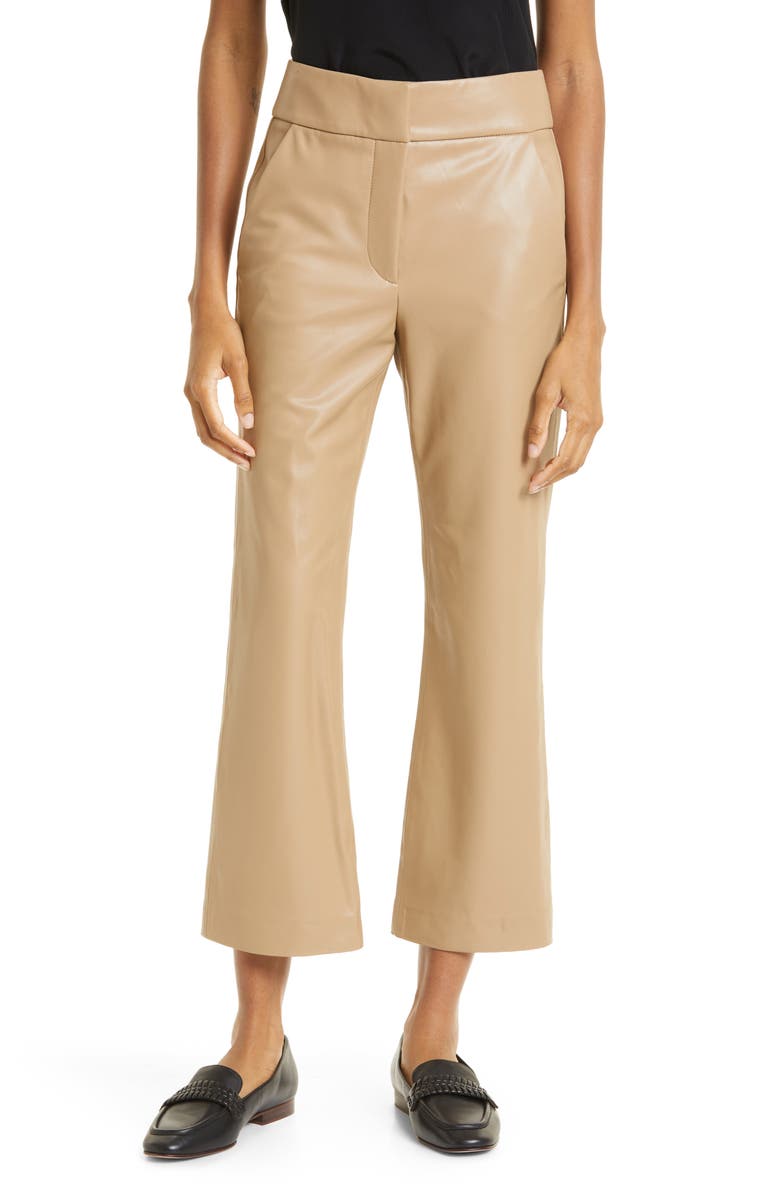 Veronica Beard Cormac Crop Faux Leather Pants | Nordstromrack