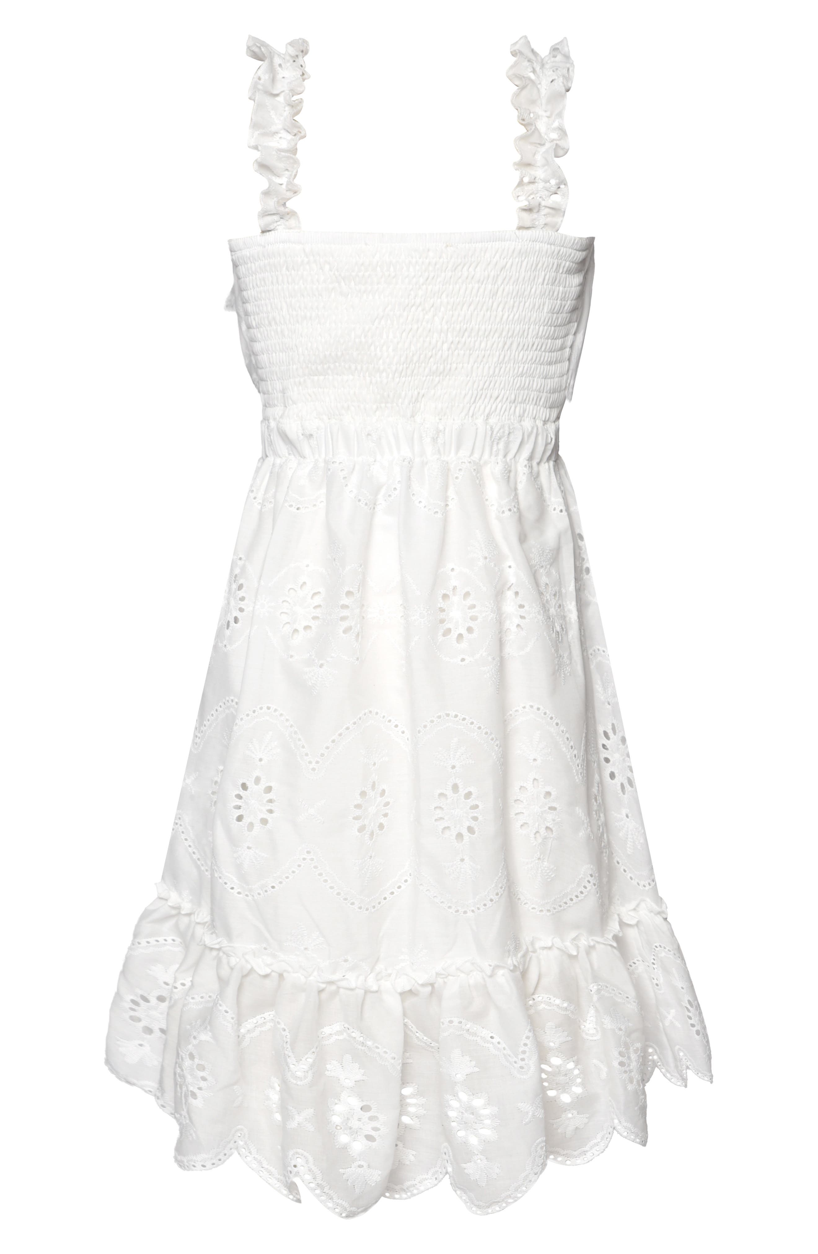 Hannah Banana Kids' Eyelet Scallop Hem Dress | Nordstromrack