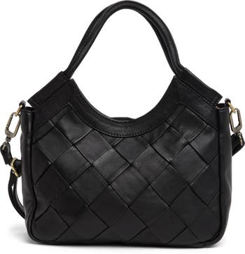 HOBO Small Basket Weave Leather Satchel Bag | Nordstromrack