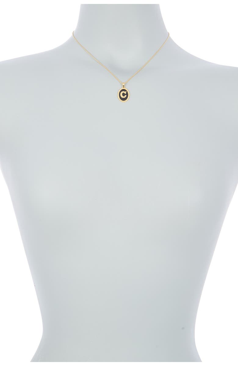 Argento Vivo Sterling Silver 18K Gold Vermeil Initial Pendant Necklace ...