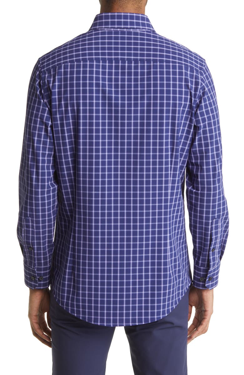 Mizzen+Main Leeward Trim Fit Check Performance Button-Up Shirt | Nordstrom