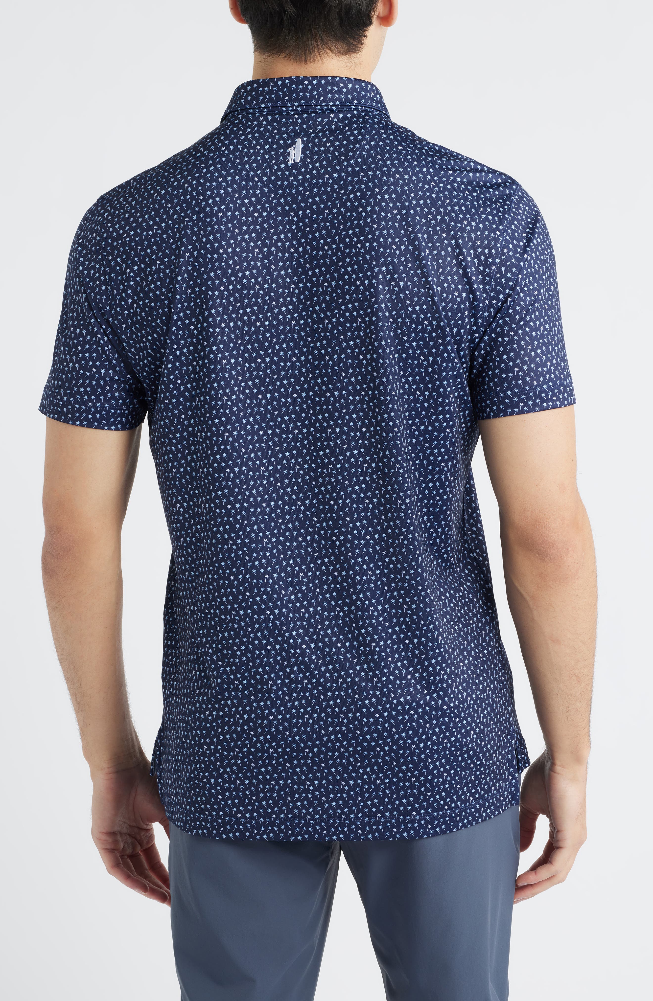 johnnie-O Marina Palm Tree Print Performance Jersey Polo | Nordstrom