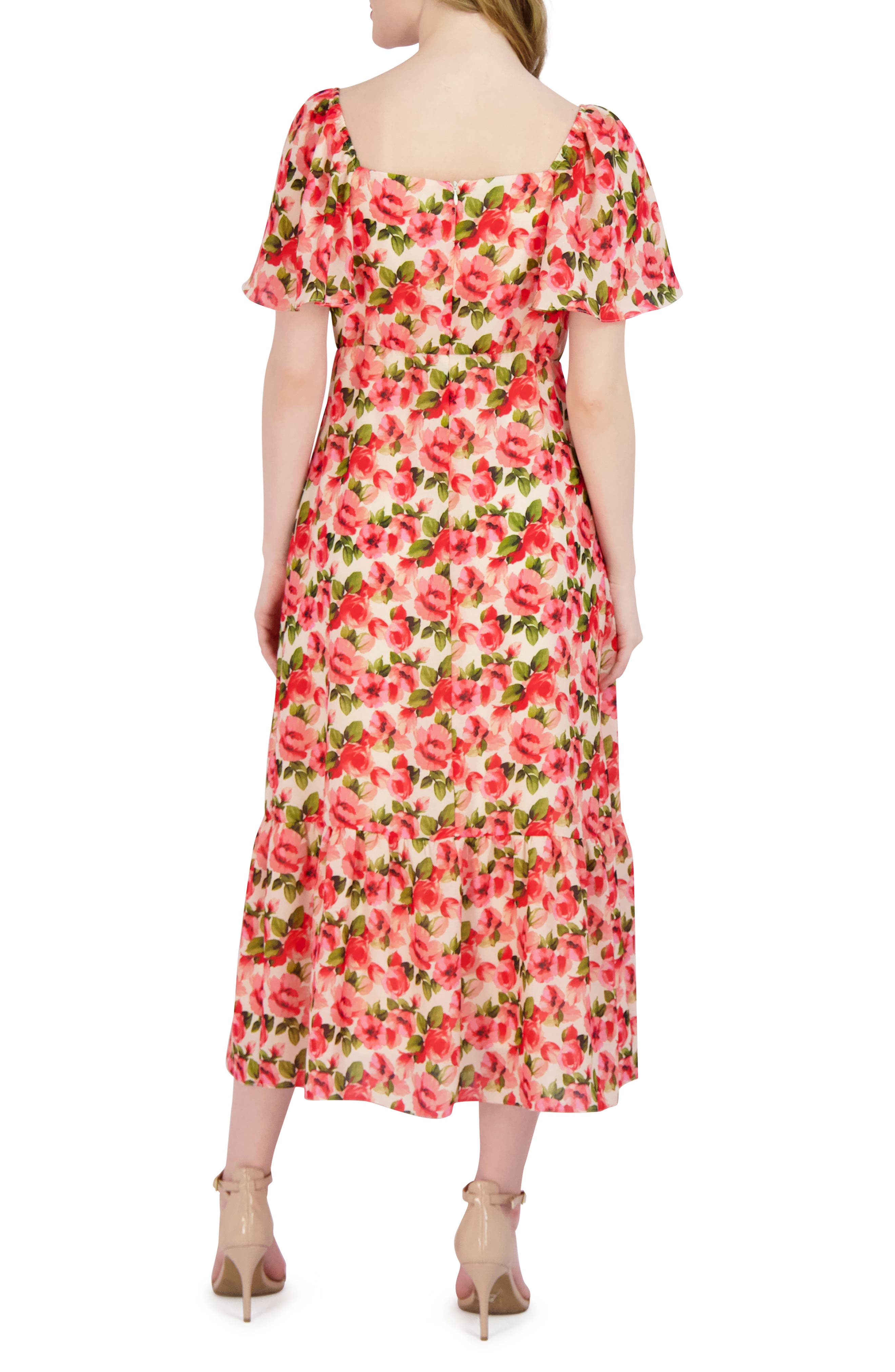 Julia Jordan Flutter Sleeve Ruffle Hem Maxi Dress | Nordstromrack