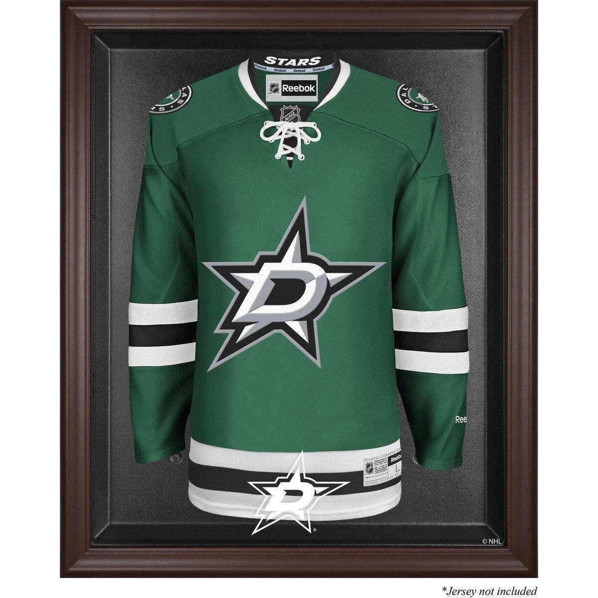 FANATICS AUTHENTIC Dallas Stars Brown Framed Logo Jersey Display Case ...