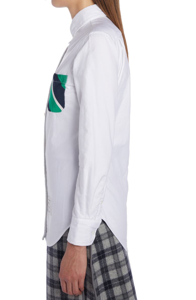 Thom Browne Oxford Stripe Pocket Button-Down Shirt | Nordstrom