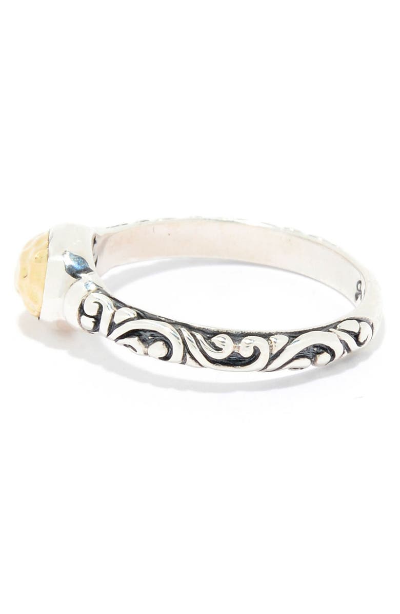 SAMUEL B. Sterling Silver & 18K Yellow Gold Hammered Oval Ring ...