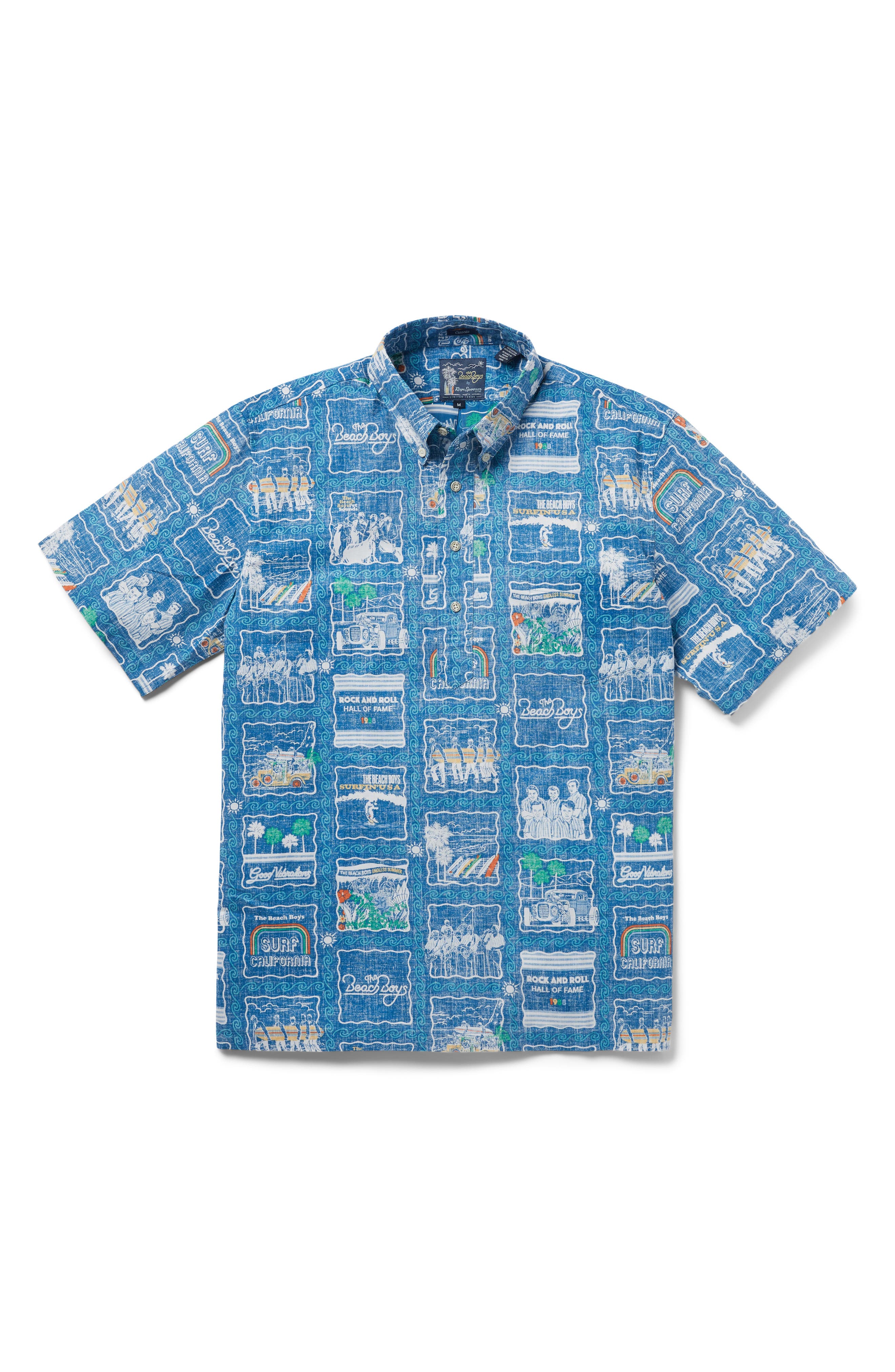 Reyn Spooner Beach Boys Classic Fit Short Sleeve Button-Down Shirt ...