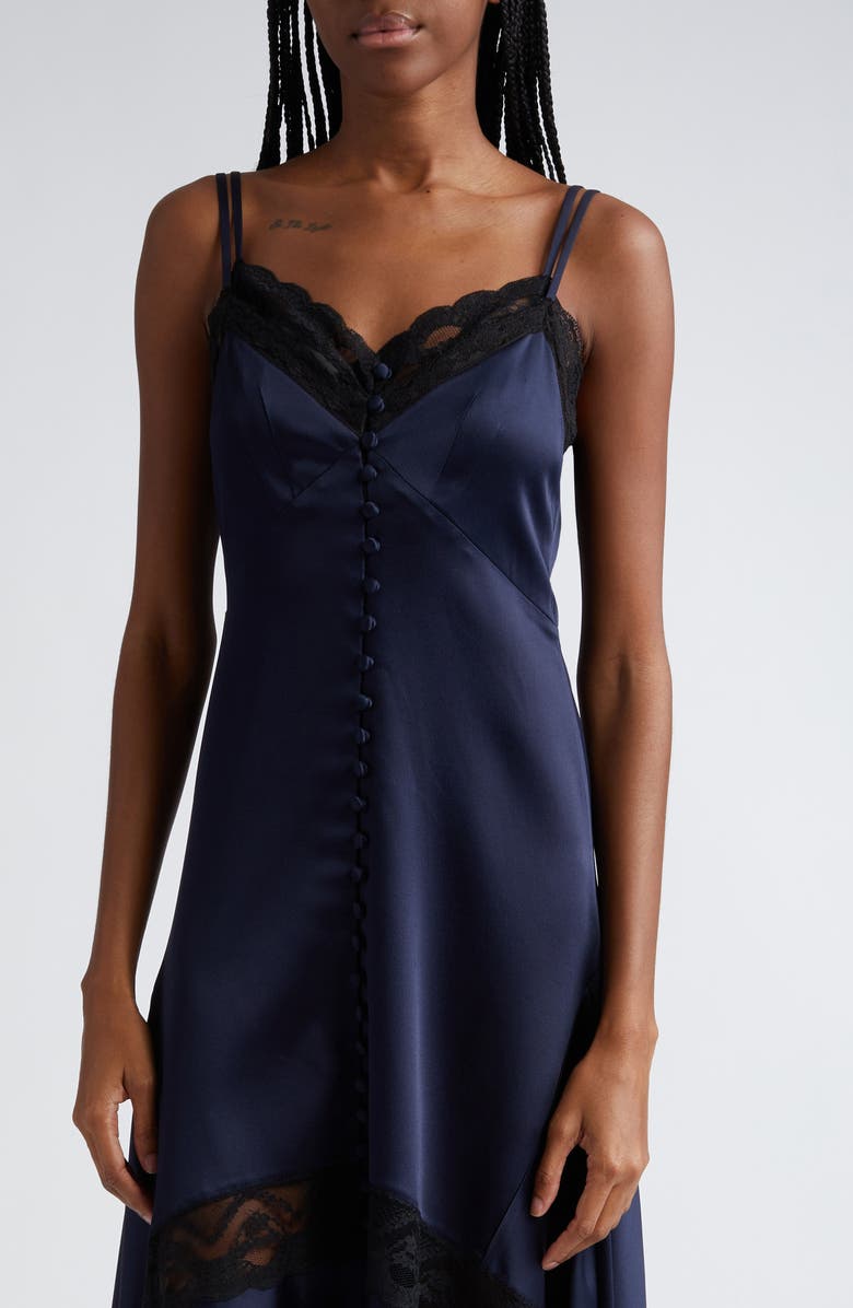 MONSE Lace Trim Handkerchief Hem Midi Dress | Nordstromrack