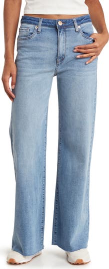 STS Blue Jayden Ultra High Waist Raw Hem Wide Leg Jeans | Nordstromrack