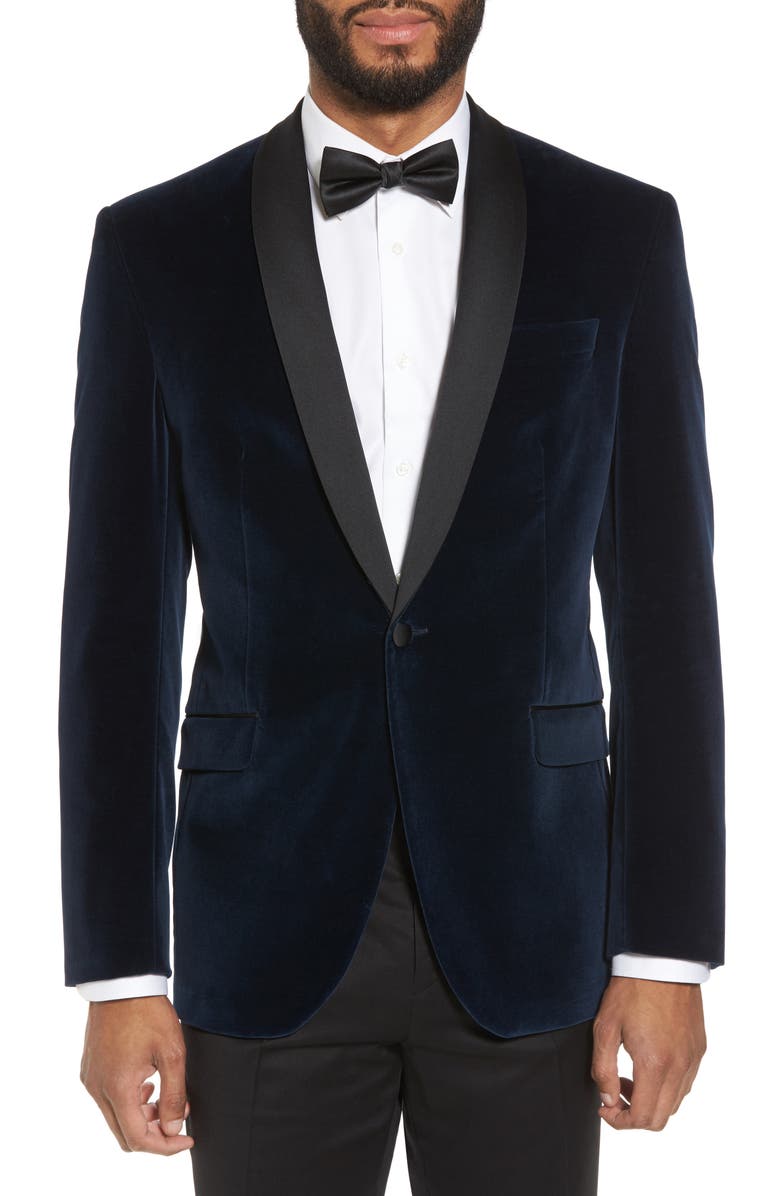 Ted Baker London Josh Trim Fit Stretch Velvet Dinner Jacket | Nordstrom