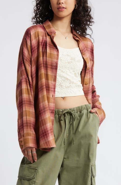 Women's Brown Flannel Shirts | Nordstrom