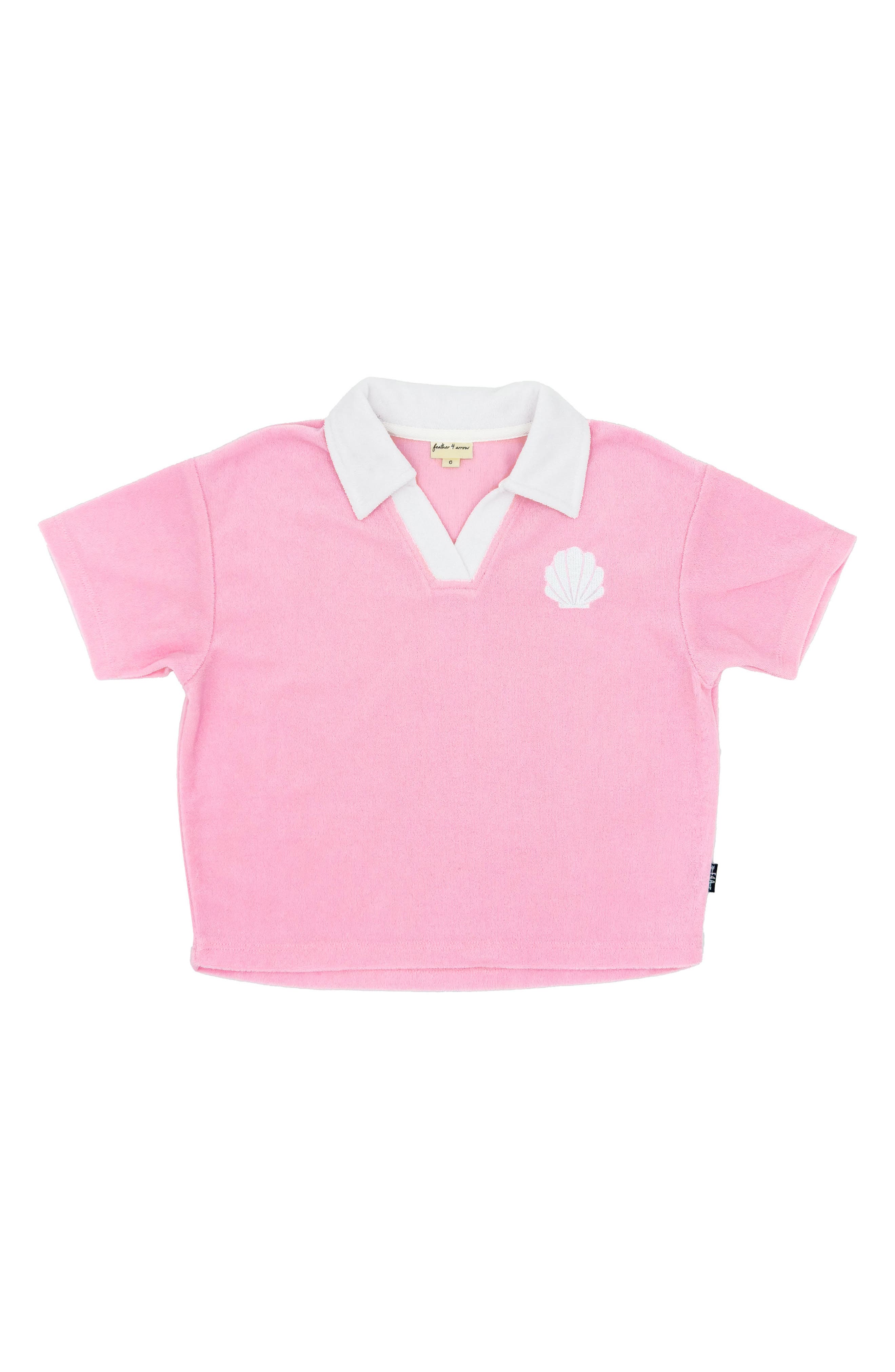Feather 4 Arrow Kids' Shell Embroidered Terry Polo | Nordstrom