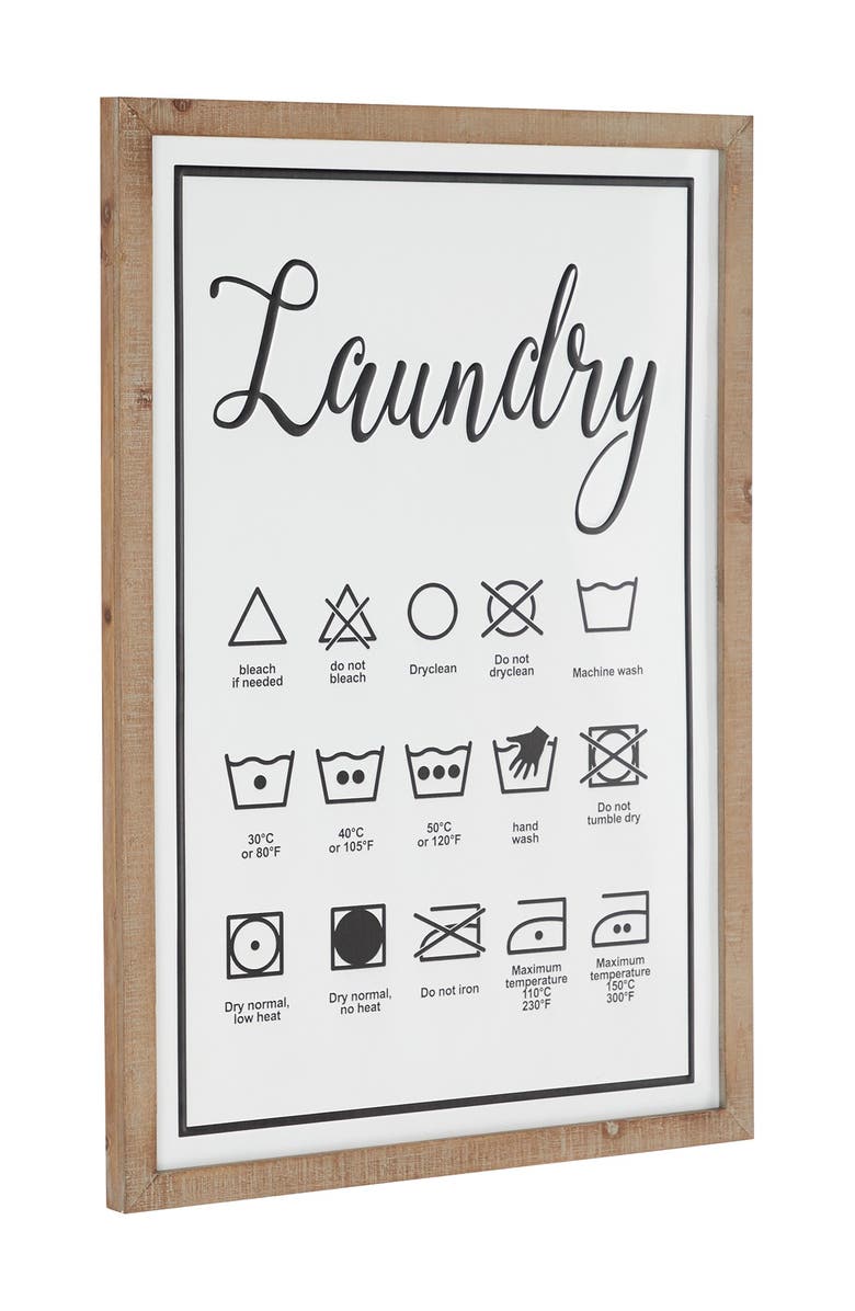 SONOMA SAGE HOME Rectangular Black And White Metal And Wood Laundry ...
