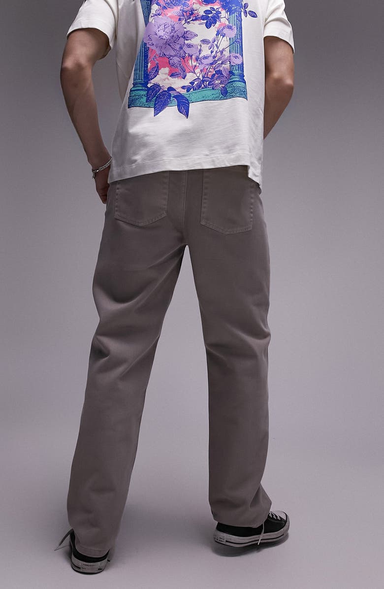 Topman Loose Fit Cotton Straight Leg Pants | Nordstromrack
