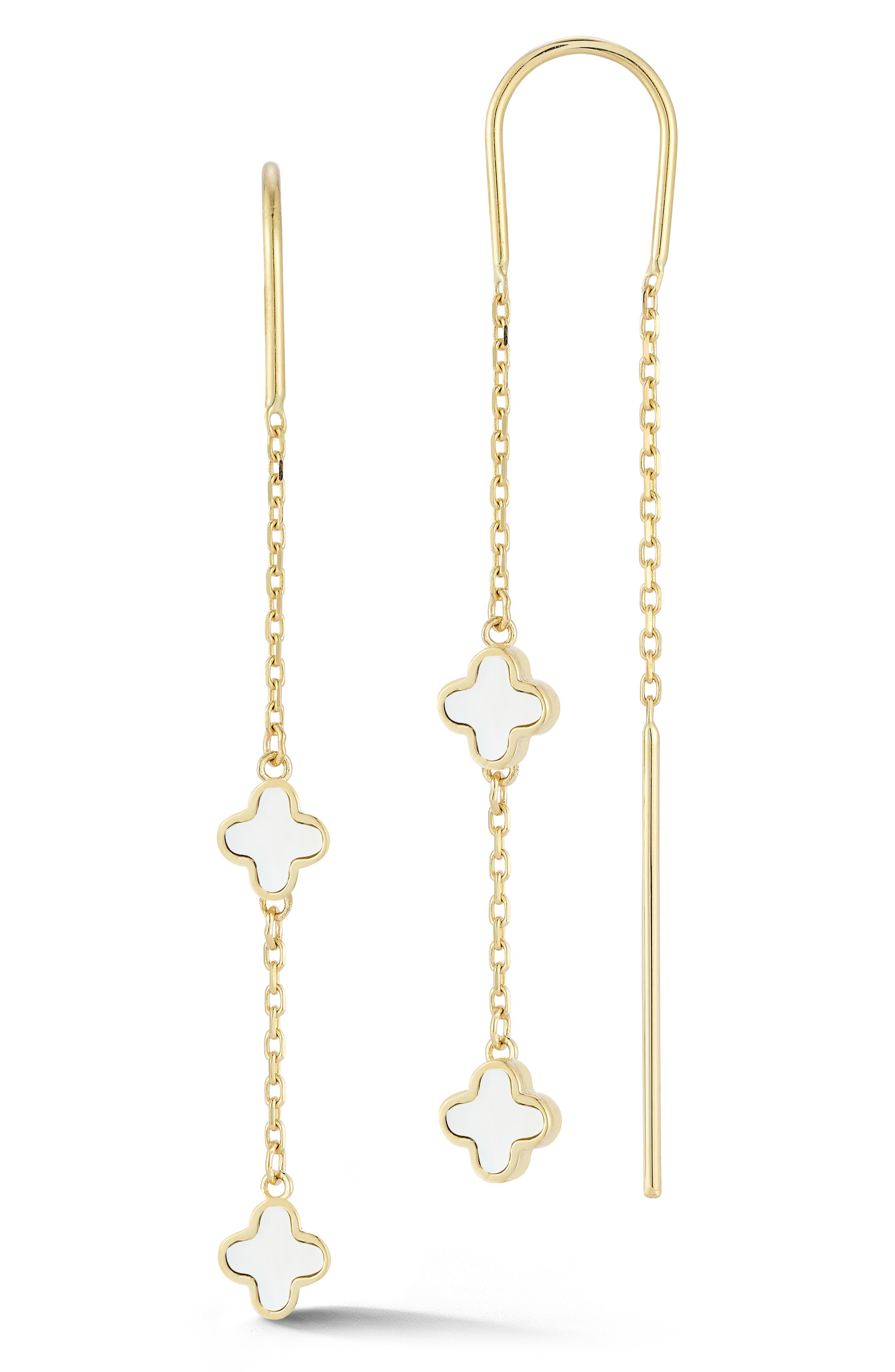 Ember Fine Jewelry Mother-of-Pearl Threader Earrings | Nordstromrack