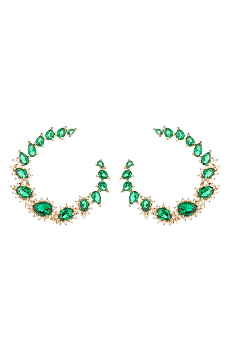 EYE CANDY LOS ANGELES Gold-Tone Roman CZ Hoop Earrings | Nordstromrack