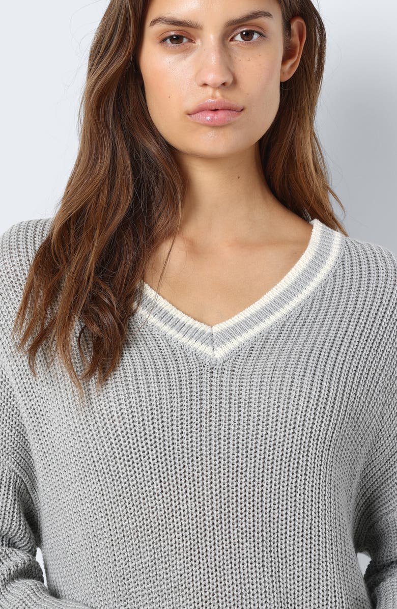Noisy may Tenny Stripe V-Neck Sweater | Nordstromrack